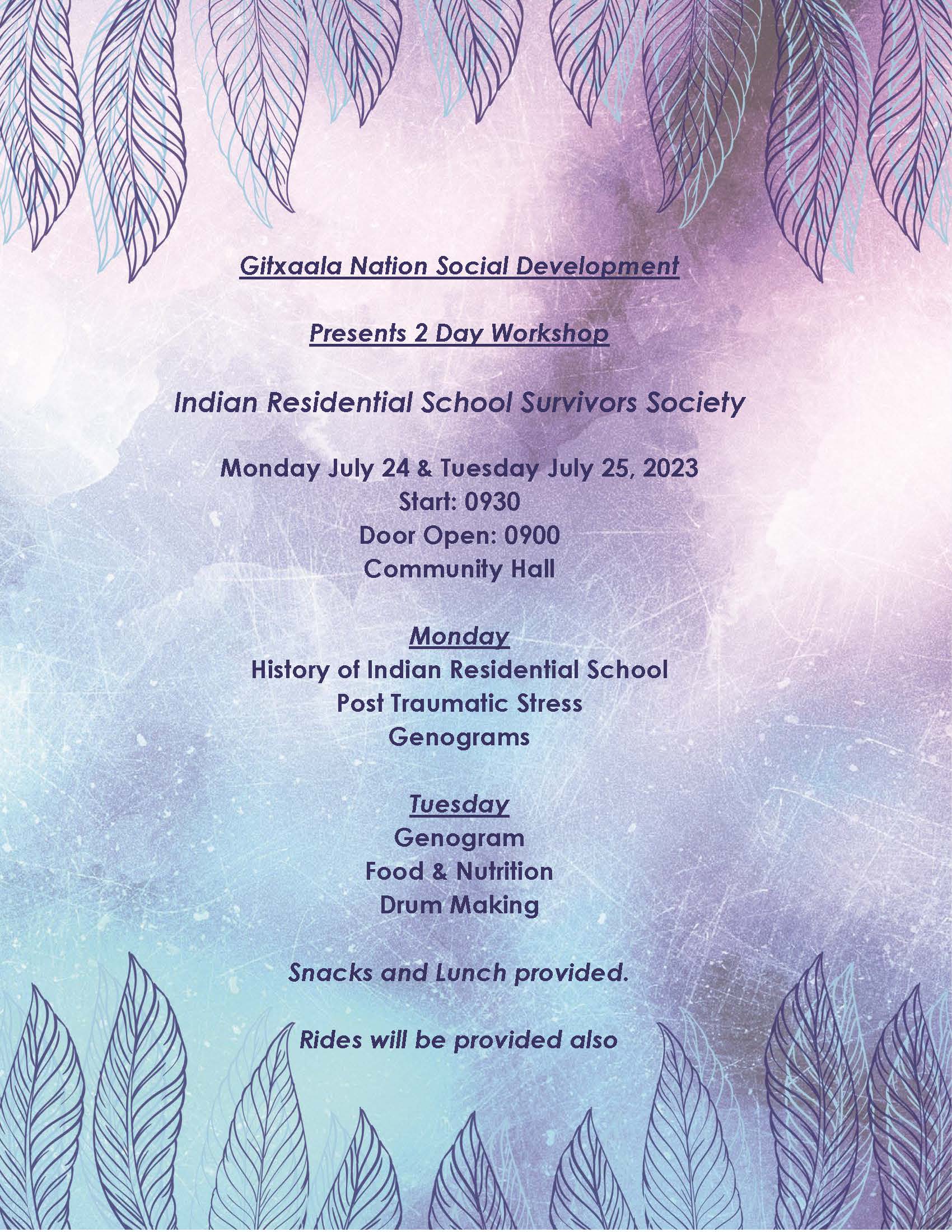 Indian Residential School Survivors Society | Social Dev Workshop ...