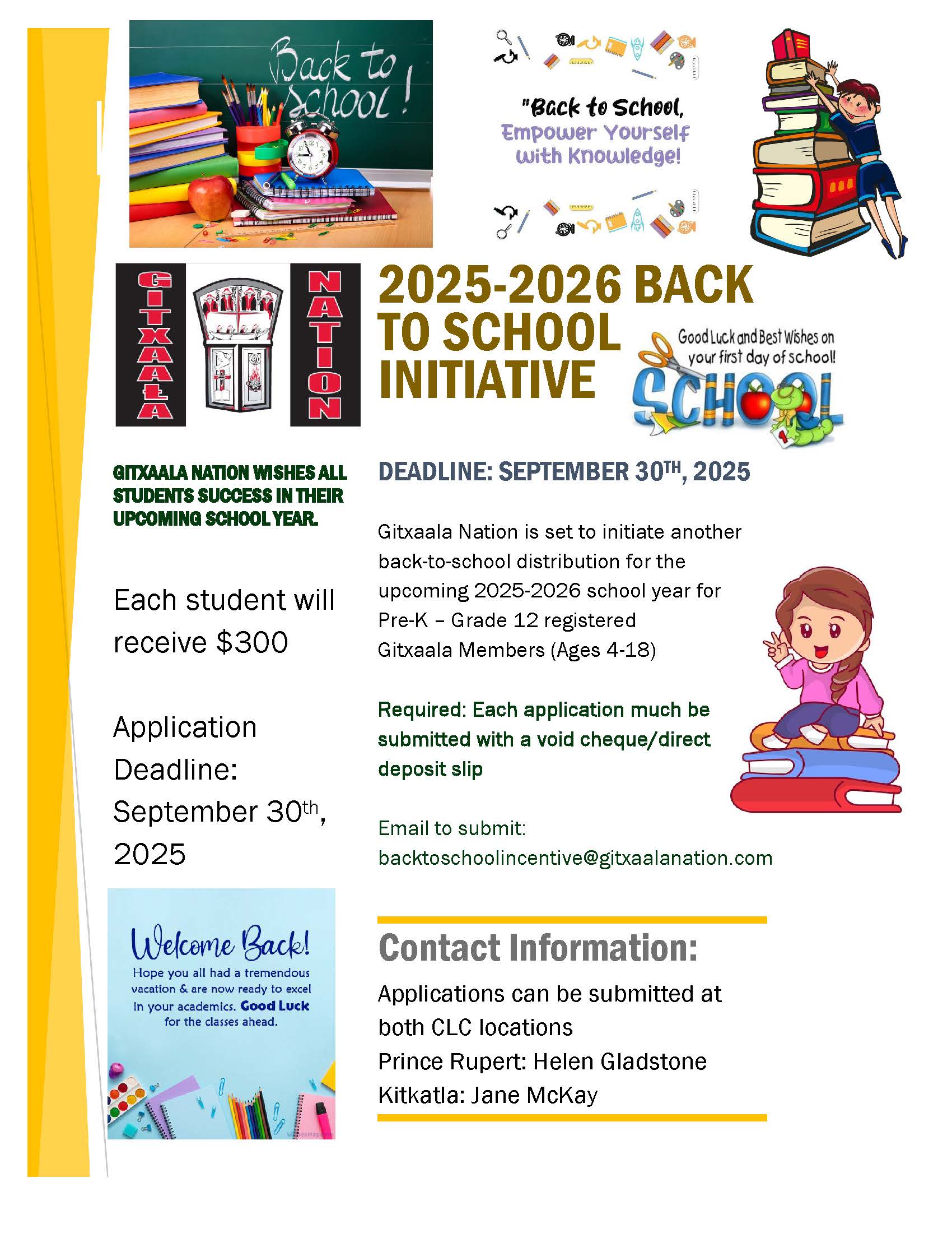 Back to School Incentive 2025-2026 - Gitxaala Nation