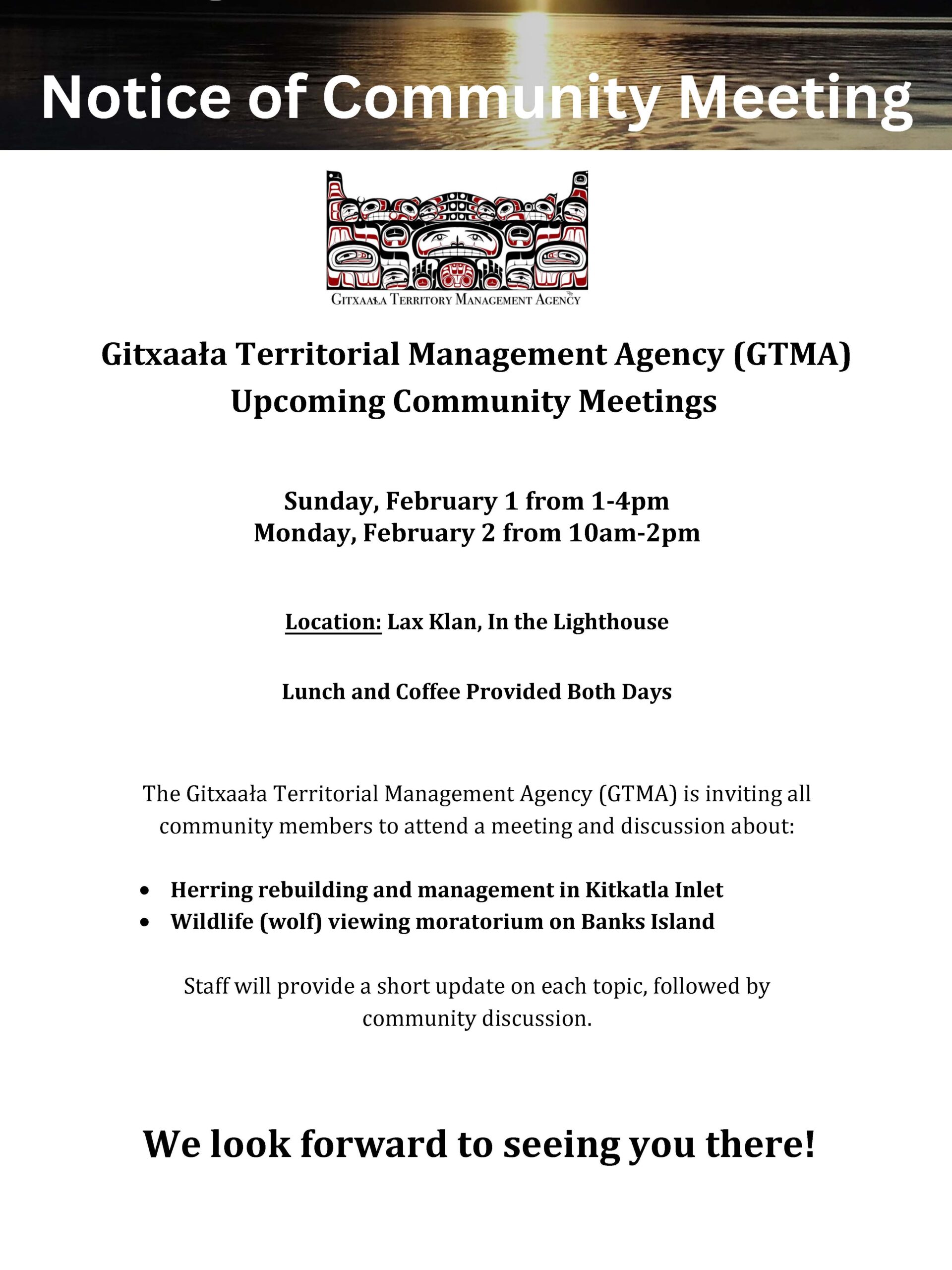 GTMA Community Meeting Notice - Lighthouse - Gitxaala Nation